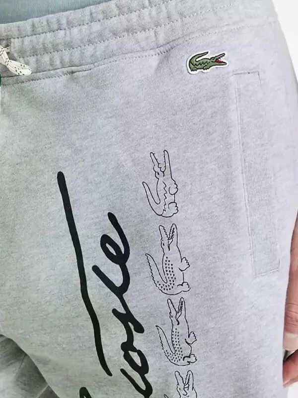 Lacoste Printed Heather Track Pants - Grey