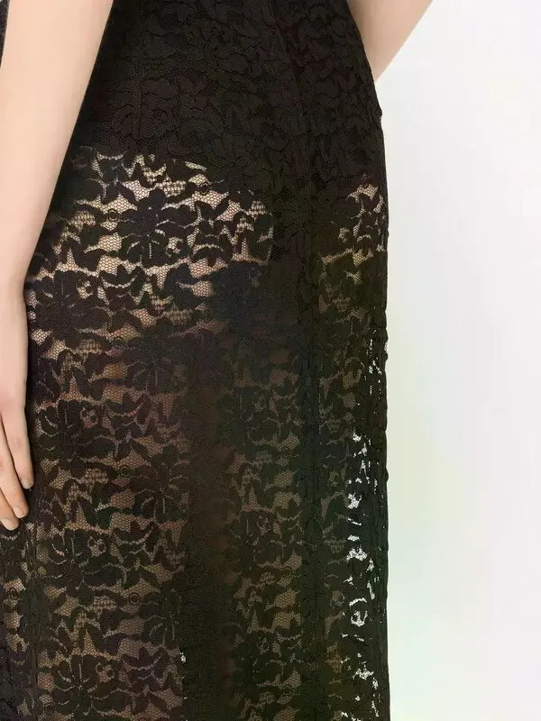 Dolce & Gabbana Floral-lace Midi Skirt
