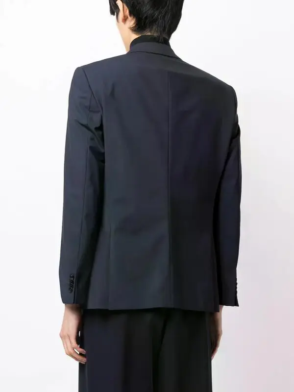 BOSS Notched-lapels Single-breasted Blazer - Blue