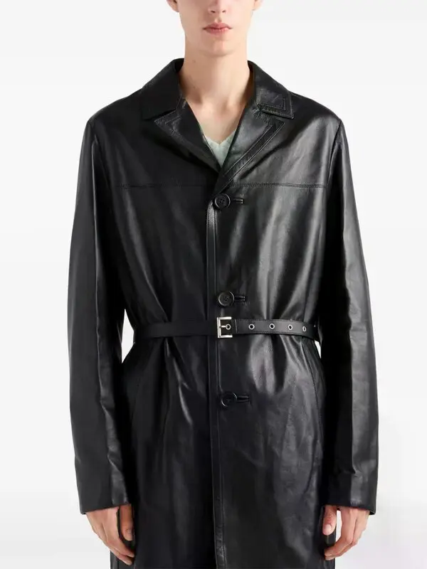 Prada Nappa Leather Coat