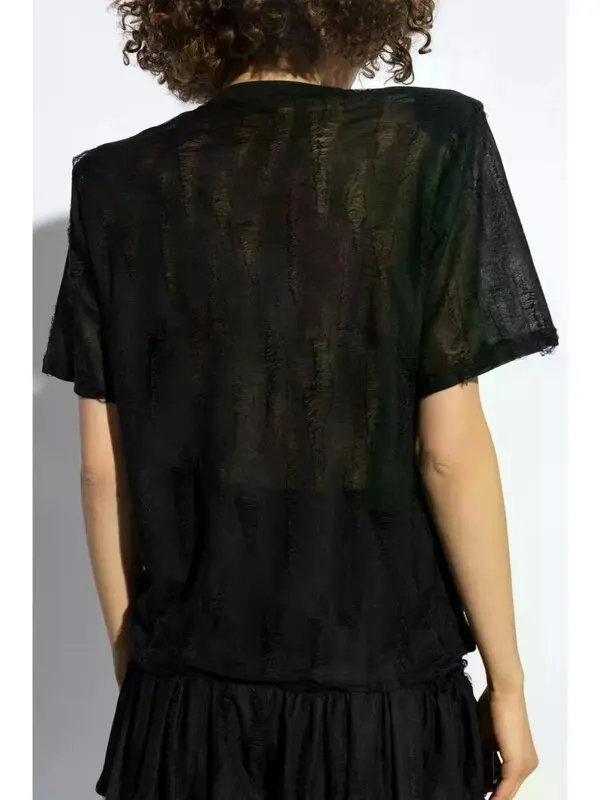 IRO PARIS Distressed Semi-sheer T-shirt