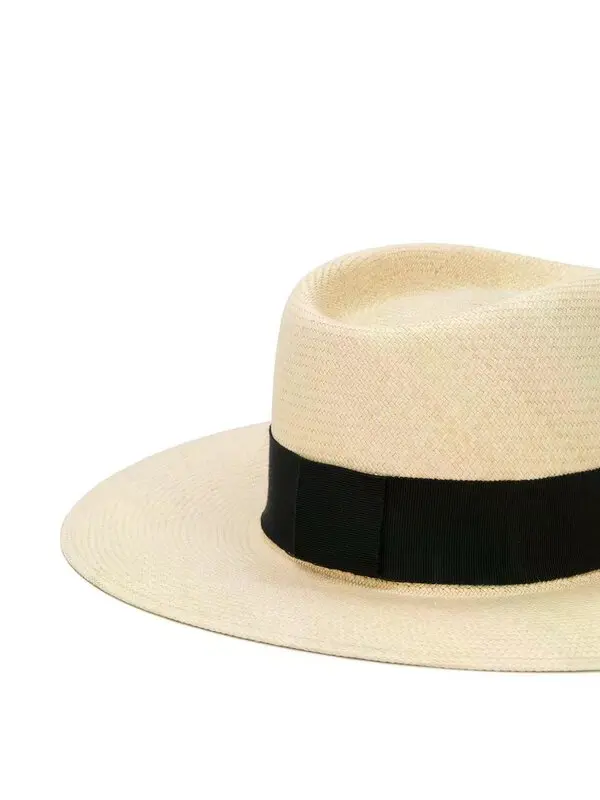 MAISON MICHEL Charles Straw Fedora Hat