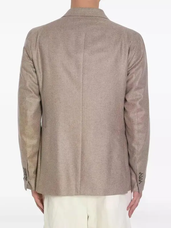 Tagliatore Silk Double-breasted Blazer - Neutrals