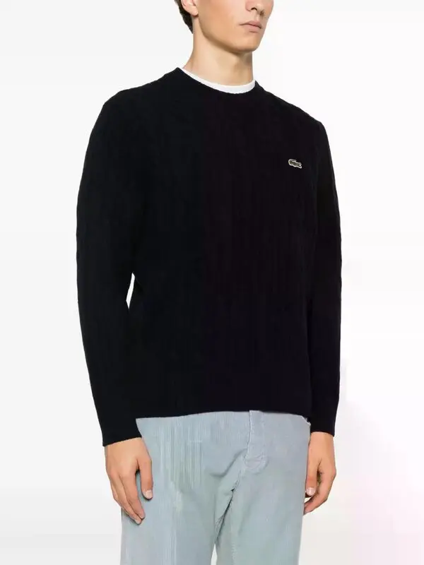 Lacoste Cable-knit Sweater - Blue