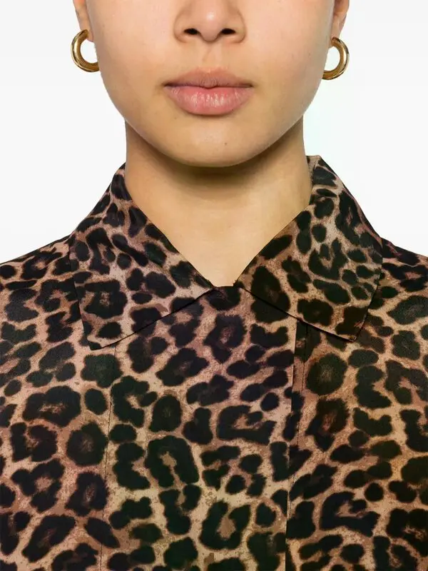 ANINE BING Julia Leopard Print Dress