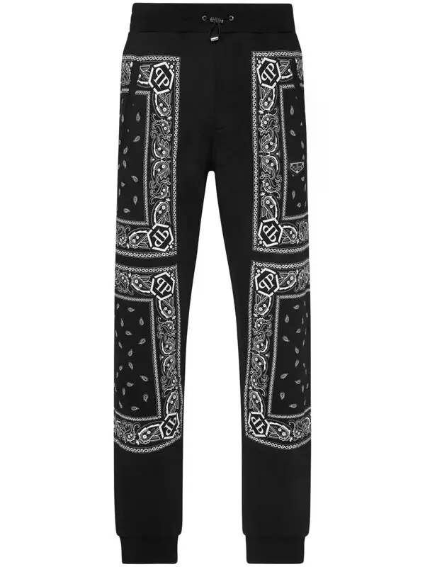 Philipp Plein Paisley-print Trousers - Black