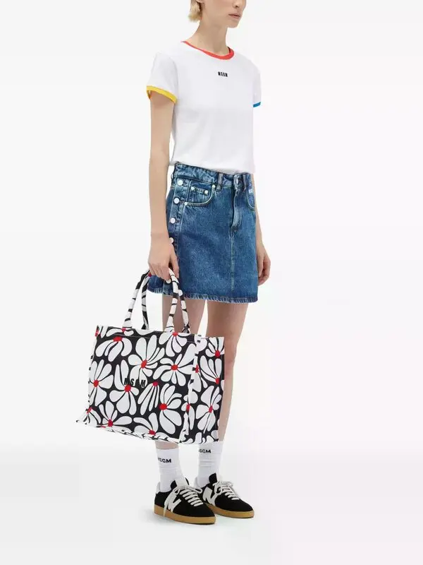 MSGM Floral-print Tote Bag