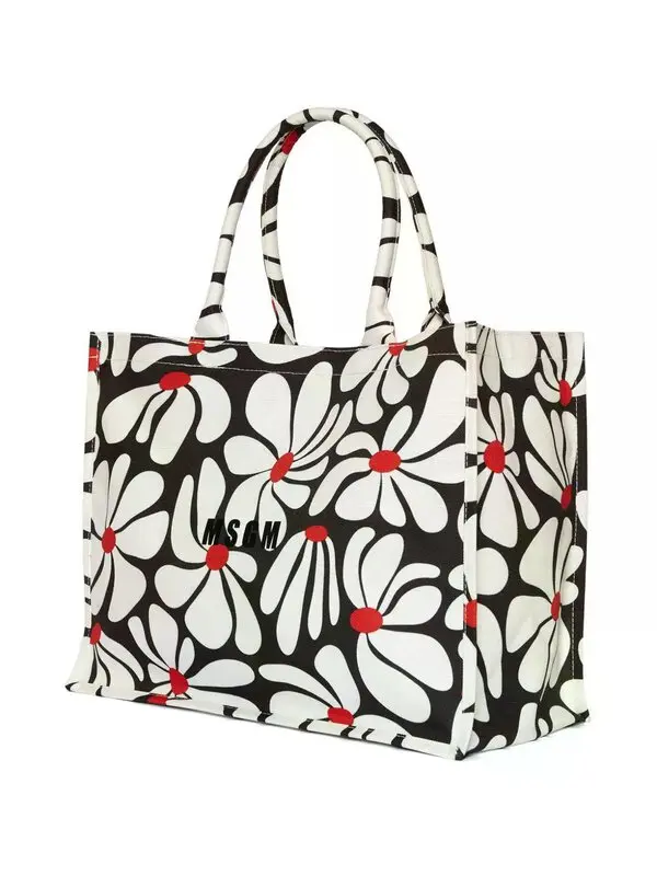 MSGM Floral-print Tote Bag