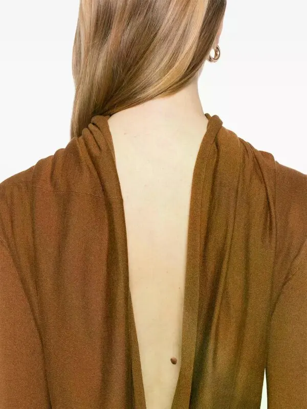 AYA MUSE Longsleeve Open-back Maxi Dress