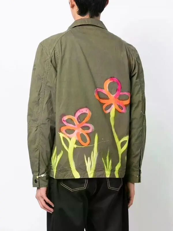 STAIN SHADE Floral Button-down Jacket - Green