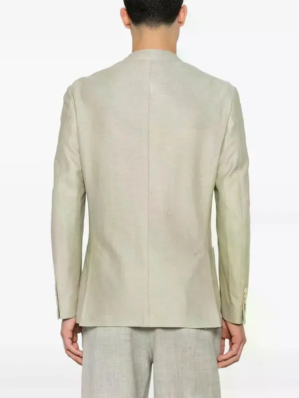 Eleventy Single-breasted Blazer - Green