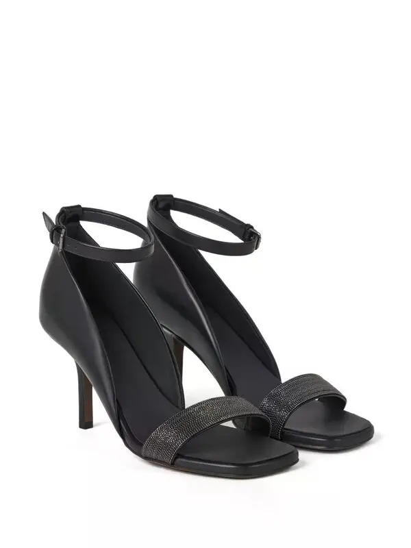 Brunello Cucinelli Monili-trim Leather Sandals