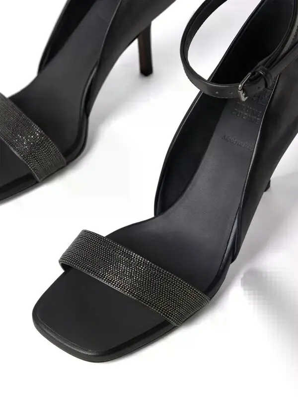 Brunello Cucinelli Monili-trim Leather Sandals