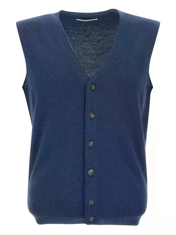 KANGRA Wool Sleeveless Cardigan