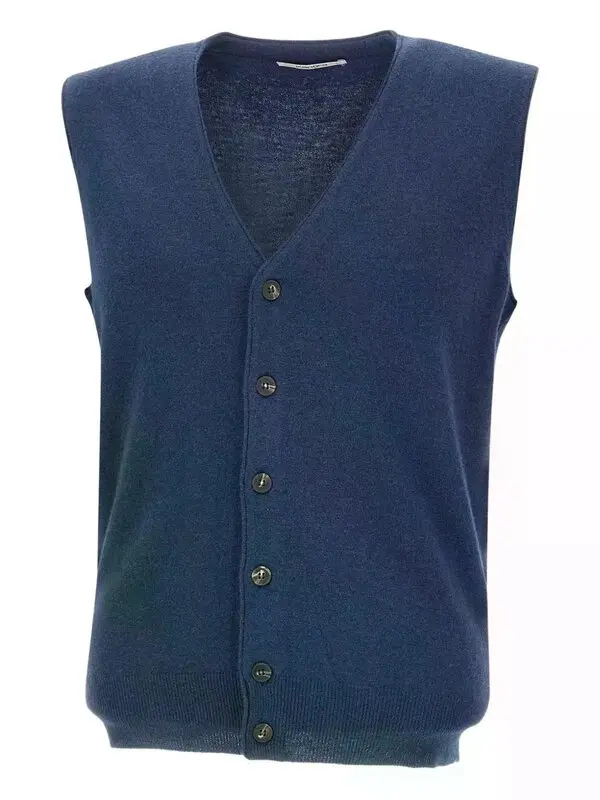 KANGRA Wool Sleeveless Cardigan