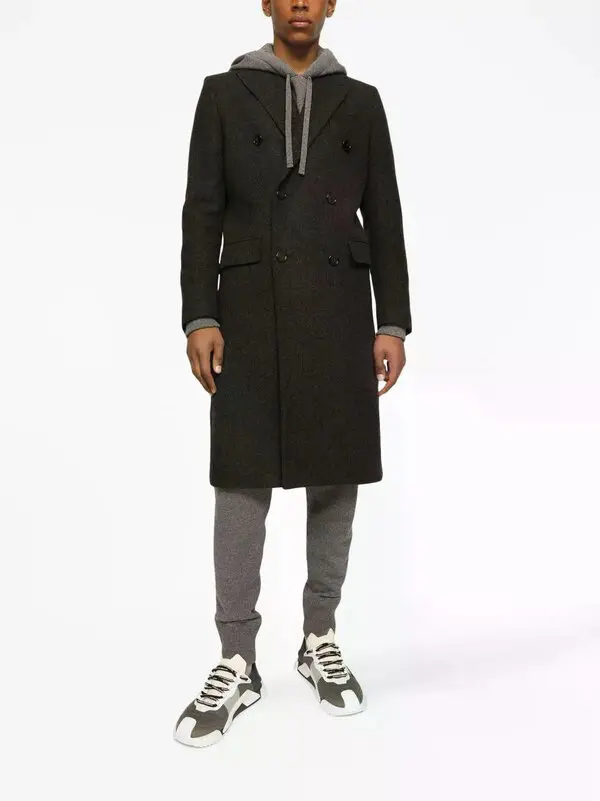 Dolce & Gabbana Wool-cashmere Hoodie With Logo Tag