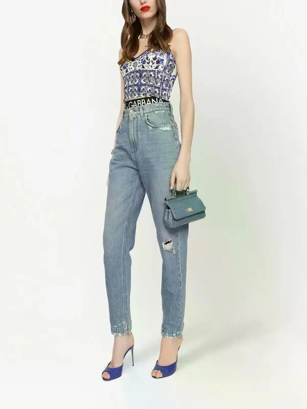 Dolce & Gabbana Mini Ripped Detail Jeans