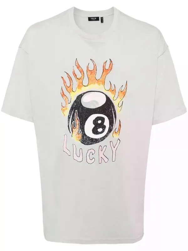 FIVE CM Graphic-print Cotton T-shirt - Blue