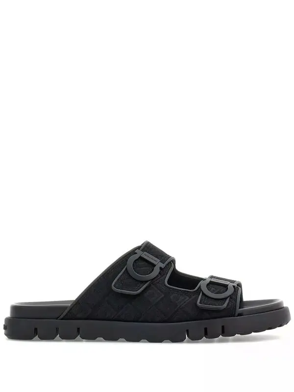 FERRAGAMO Gancini Jacquard Sandals