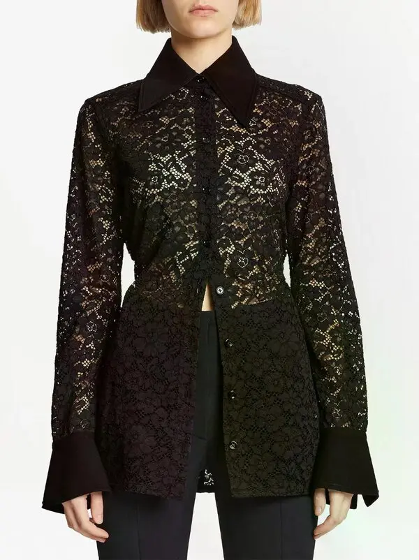 Proenza Schouler Floral Lace Shirt