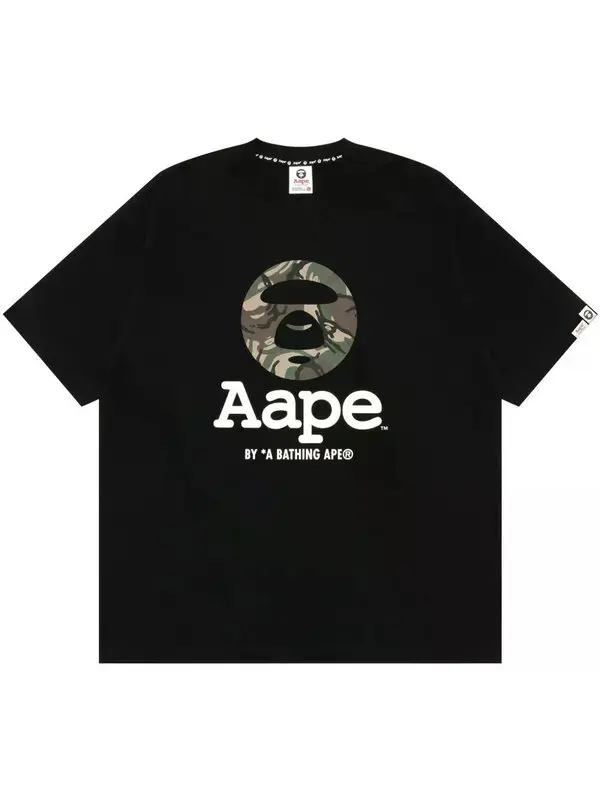 AAPE BY *A BATHING APE Logo-print T-shirt - Black