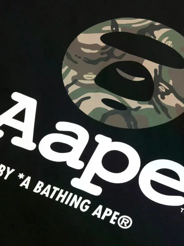 AAPE BY *A BATHING APE Logo-print T-shirt - Black