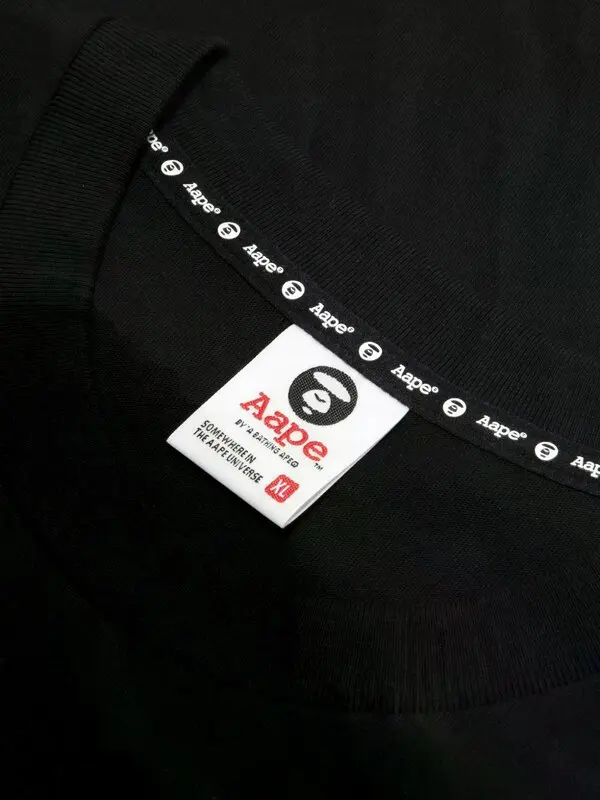 AAPE BY *A BATHING APE Logo-print T-shirt - Black
