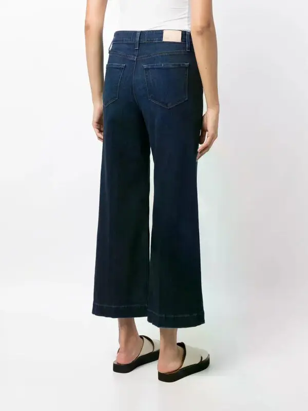 Paige Logo-patch Cropped Jeans