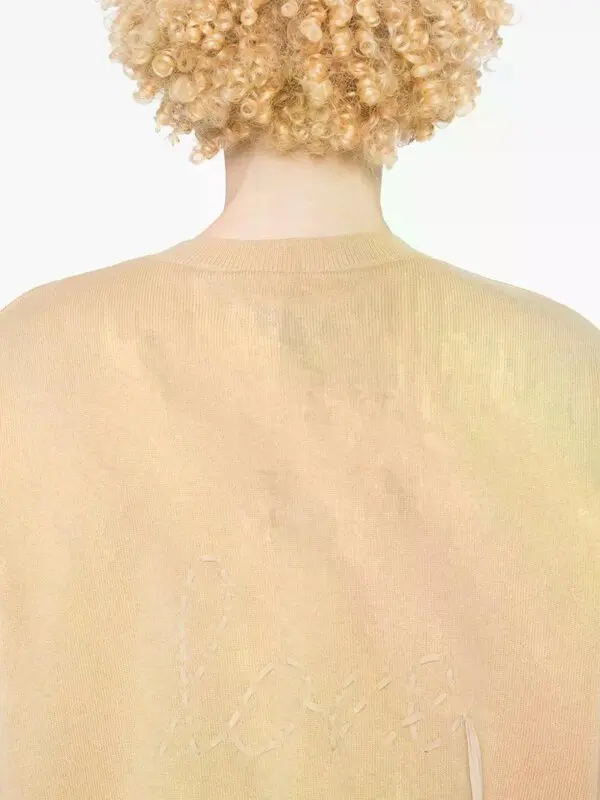 Max & Moi Fine-knit Jumper With Leather Detail