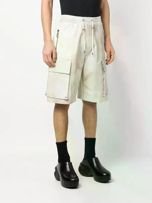 Balmain Faded-effect Cotton Cargo Shorts