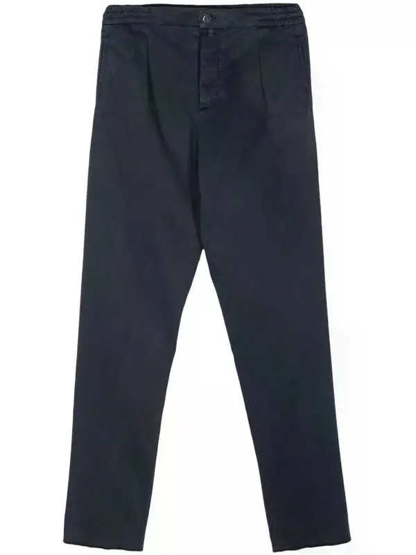 Kiton Logo-patch Chinos - Blue