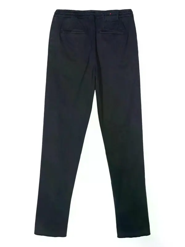 Kiton Logo-patch Chinos - Blue