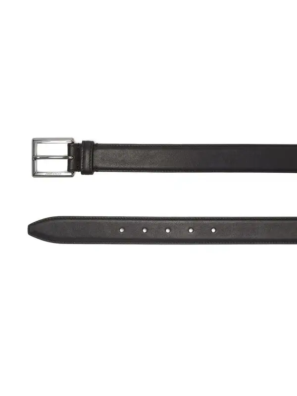JIMMY CHOO Engraved Logo Leather Belt