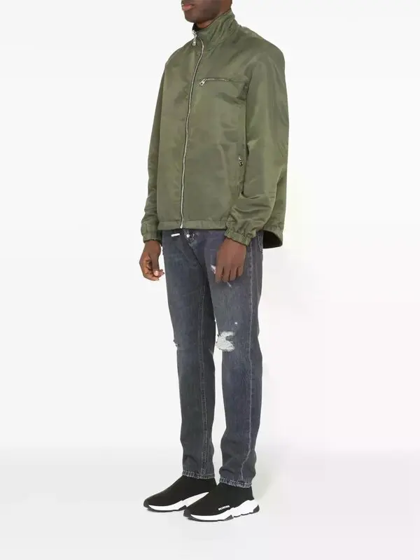 Alexander McQueen Graffiti Reversible Bomber Jacket