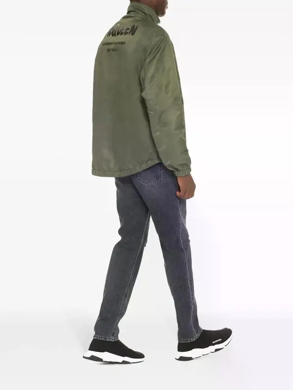 Alexander McQueen Graffiti Reversible Bomber Jacket