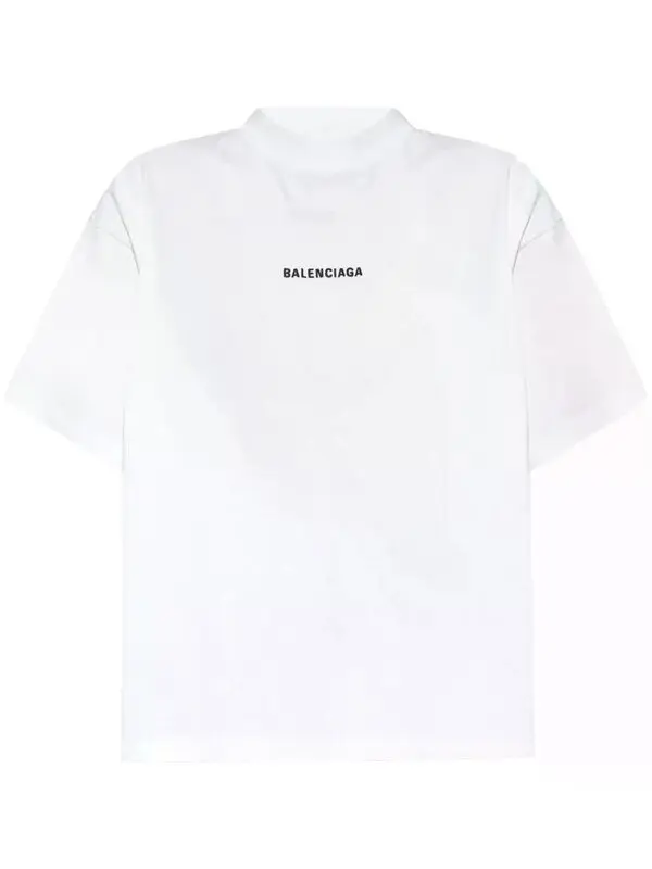 Balenciaga Logo-embroidered T-shirt - White