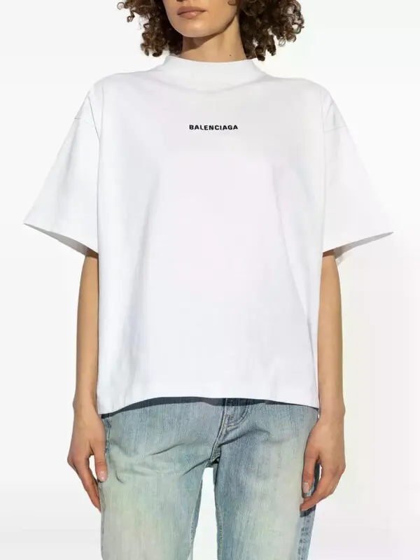 Balenciaga Logo-embroidered T-shirt