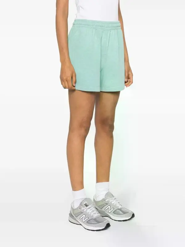 ROTATE BY BIRGER CHRISTENSEN Logo-embroidered Mélange Shorts