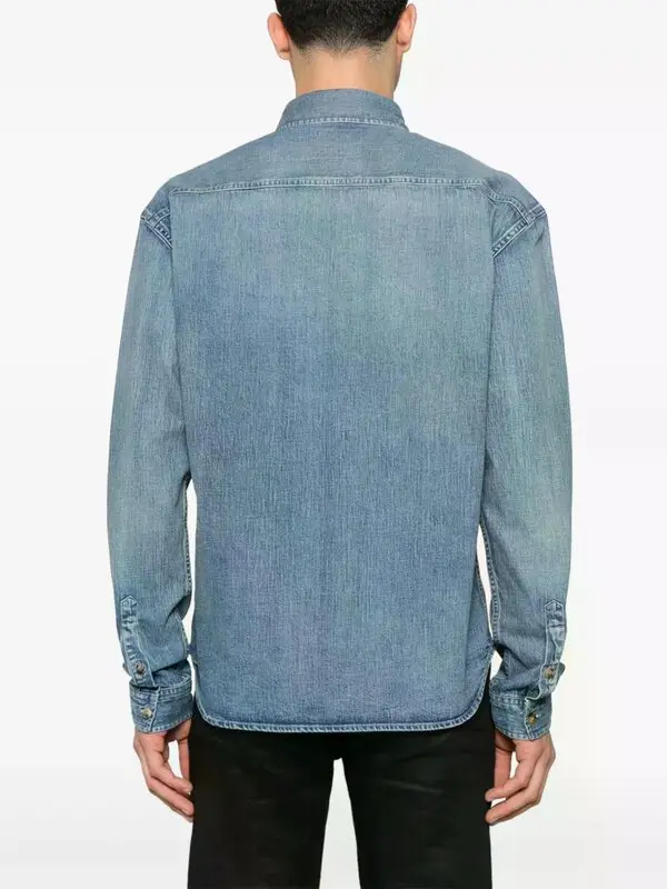 Saint Laurent Cassandre Denim Shirt - Blue