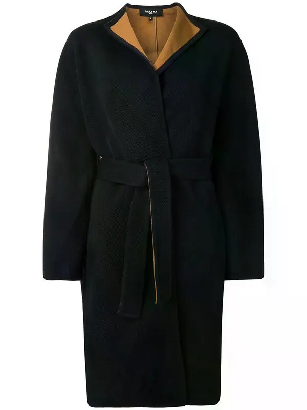 Paule Ka Virgin Wool-blend Belted Coat