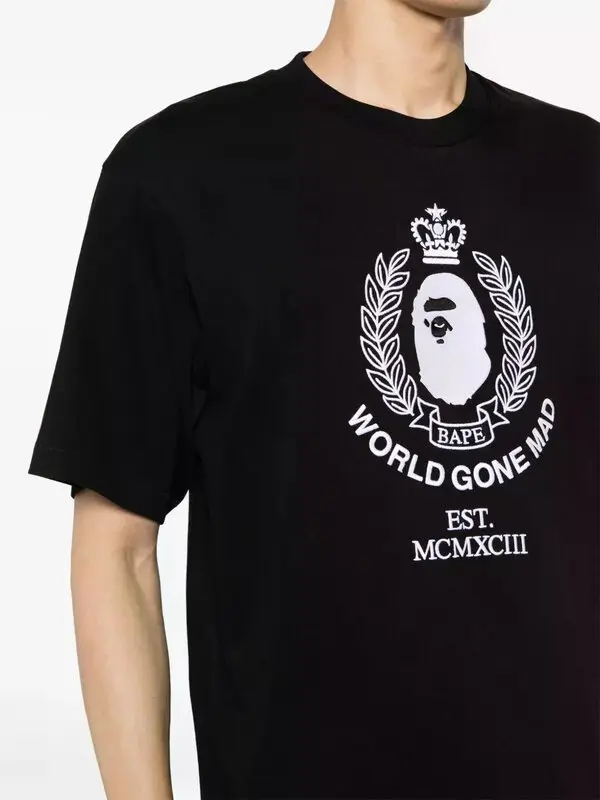 A BATHING APE Embroidered Logo T-shirt