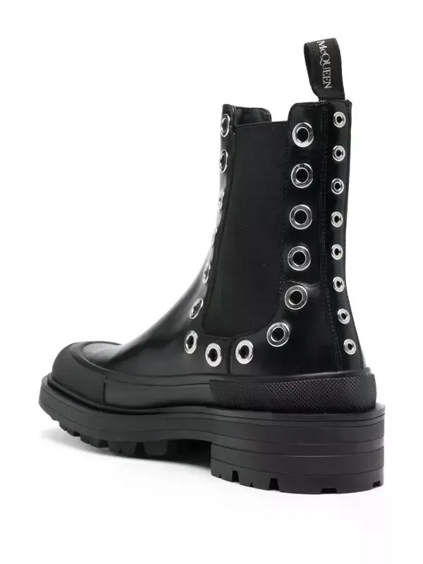 Alexander McQueen Eyelet Detail Chelsea Boots