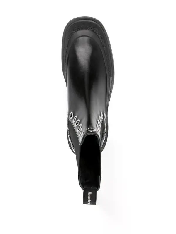 Alexander McQueen Eyelet Detail Chelsea Boots