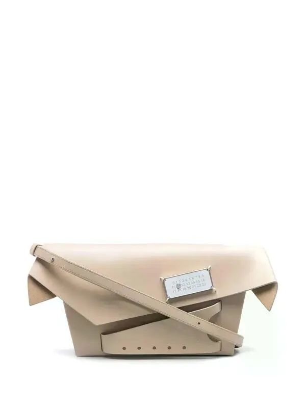 MAISON MARGIELA Snatched Leather Clutch Bag - Neutrals