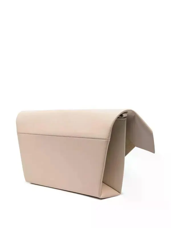 MAISON MARGIELA Snatched Leather Clutch Bag - Neutrals