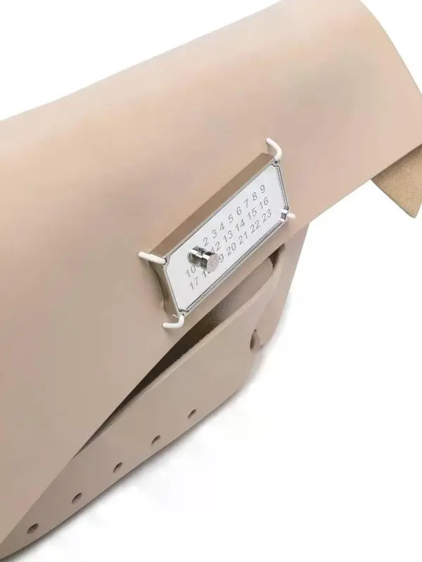 MAISON MARGIELA Snatched Leather Clutch Bag - Neutrals