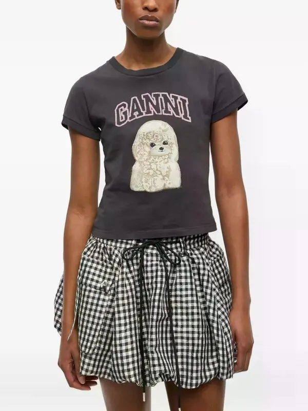 GANNI Organic Cotton Poodle Graphic T-shirt