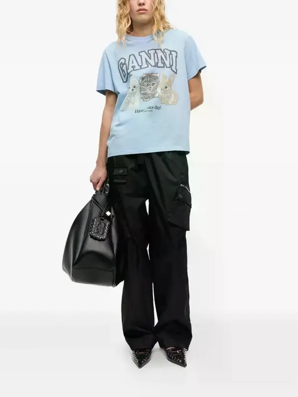 GANNI Logo-print T-shirt