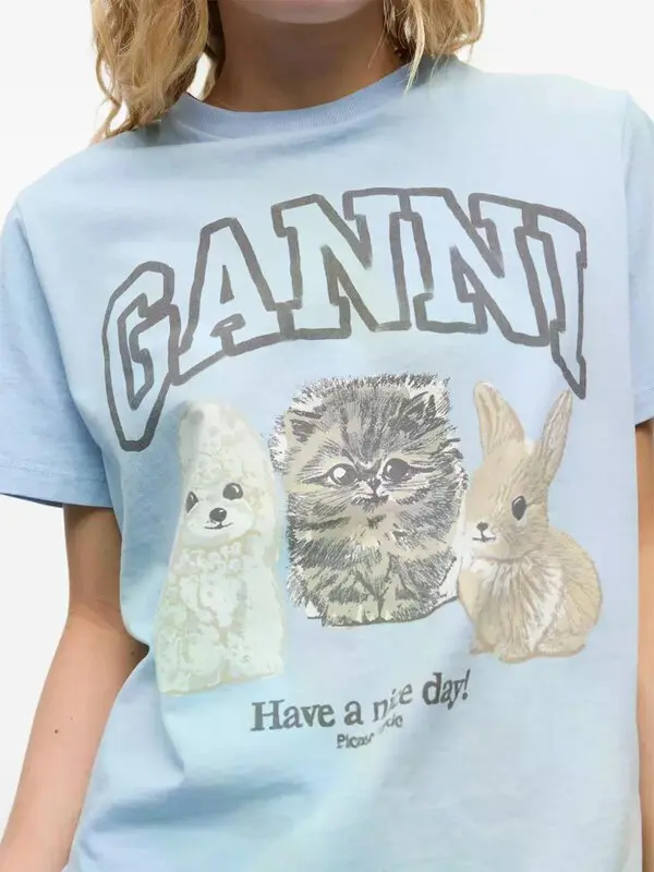 GANNI Logo-print T-shirt