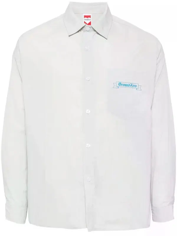 GROUND ZERO Gothic Logo-print Shirt - Grey